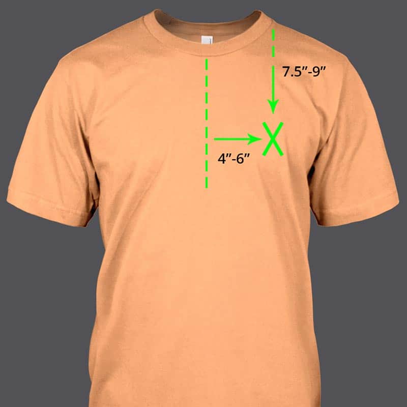 Front Of Left Chest Logo Placement On T Shirt Images And Photos Finder