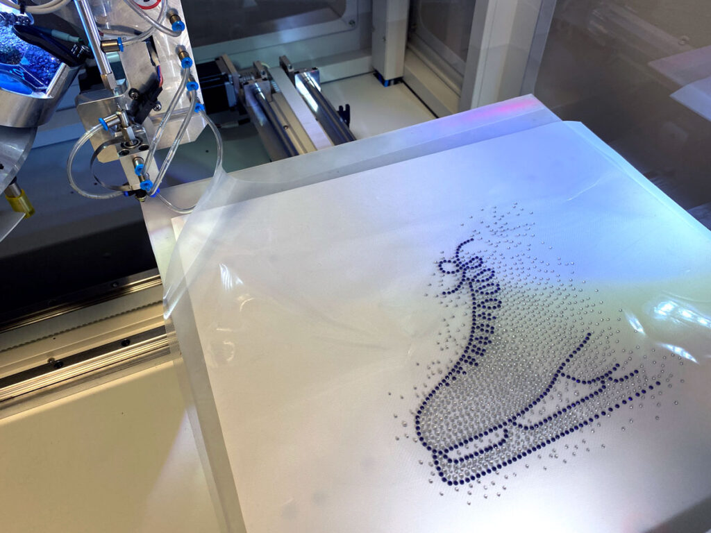 Custom Figure Skating Jacket | CAMS 1V-6P Rhinestone Machine - ColDesi