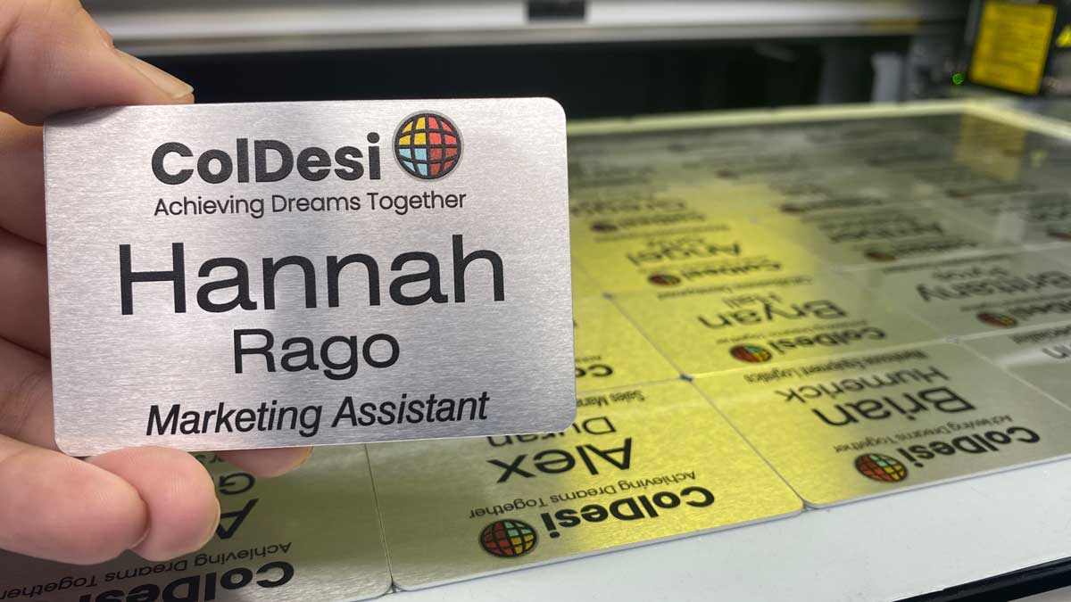 How to Make Name Tags | Mutoh XpertJet UV Printer - ColDesi